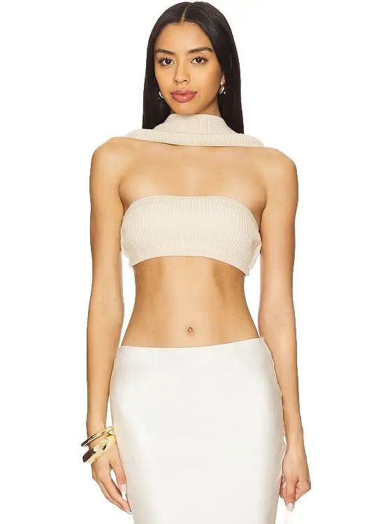 CAMILA COELHO Kailani Knit Top - Cream