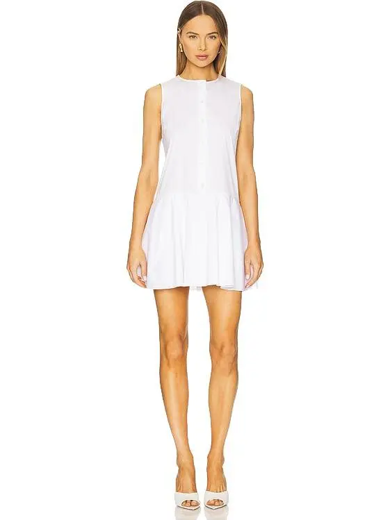Theory Sleeveless Button-down Mini Dress - White