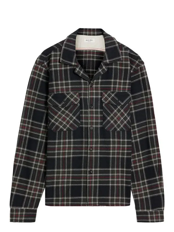 ALEX MILL Ethan Checked Cottonflannel Shirt - Black