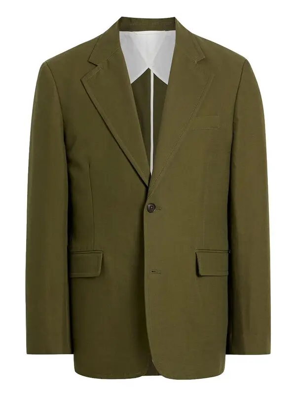 ALEX MILL Grant Cotton-twill Blazer - Army Green