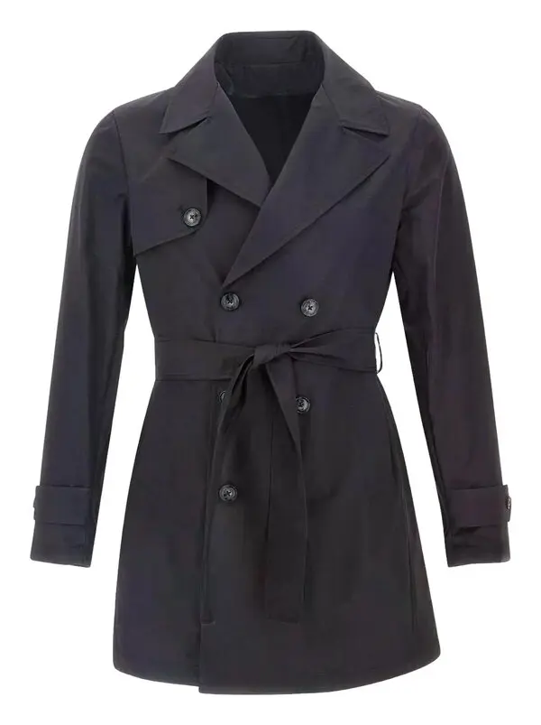 BARBA NAPOLI Double-breasted Trench Coat - Blue