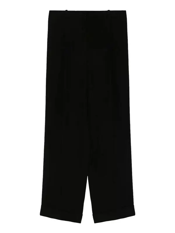 A.M.G. Pleat-detailed Trousers - Black