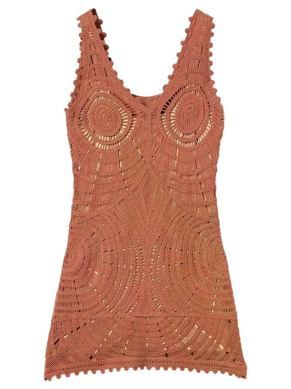 TWINSET Crochet-knit Dress - Brown