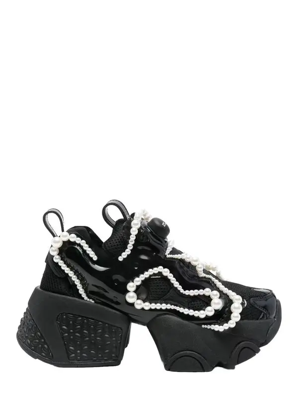 Noir Kei Ninomiya X Reebok Pearl-embellished Sneakers - Black