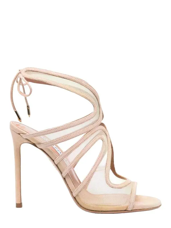 AQUAZZURA 110mm Cut-out Detail Sandals - Neutrals
