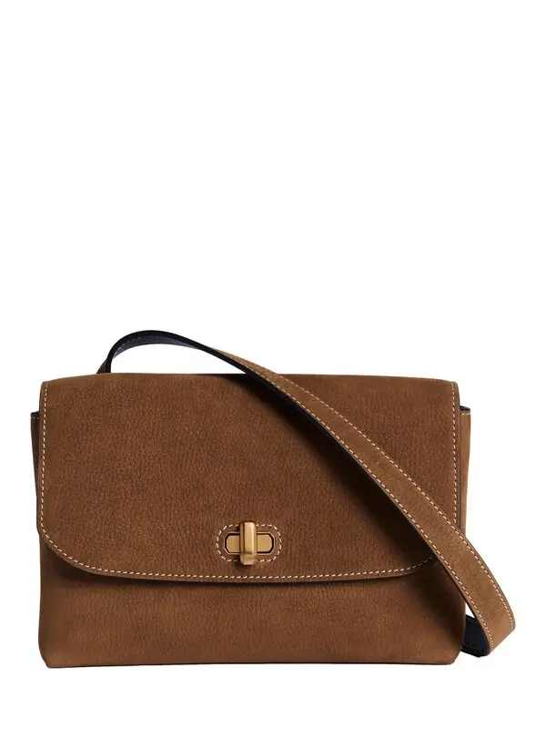 ME+EM Crossbody Bag With Turn Lock - Summer Chocolate