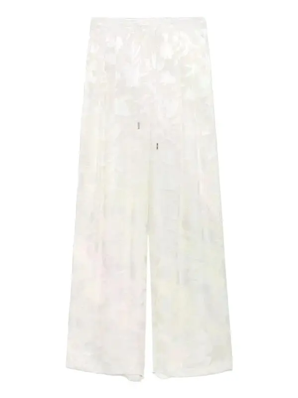 Ermanno Scervino Floral-jacquard Trousers - Neutrals