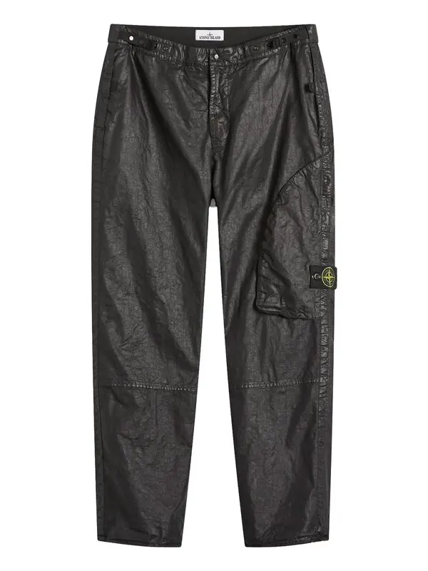 Stone Island Organic Nylon Panama-tc Cargo Pants - Black