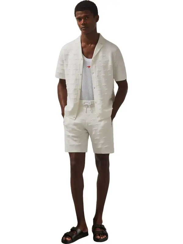 REISS X Mclaren F1 Team Speedmark Knit Shorts - White