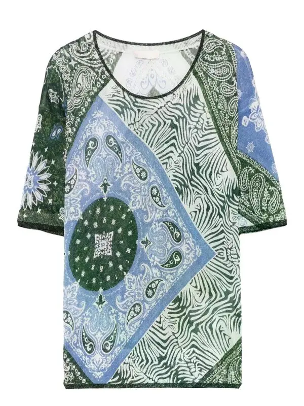 Liu Jo Bandana-print T-shirt - Green