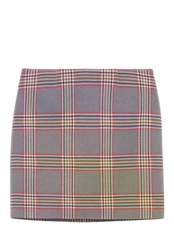 A.M.G. Checked Mini Skirt - Blue