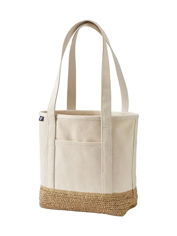 LANDS' END Canvas Tote Bag - Natural Raffia/natural