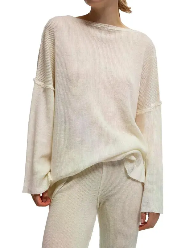 GUDRUN & GUDRUN Billa Long-sleeved Knit Top - Neutrals