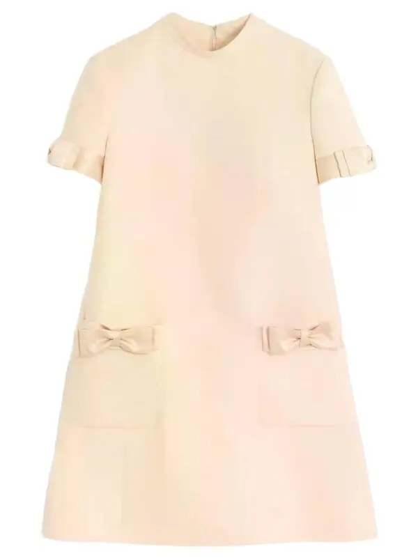 Valentino Garavani Crepe Couture Mini Dress - Neutrals