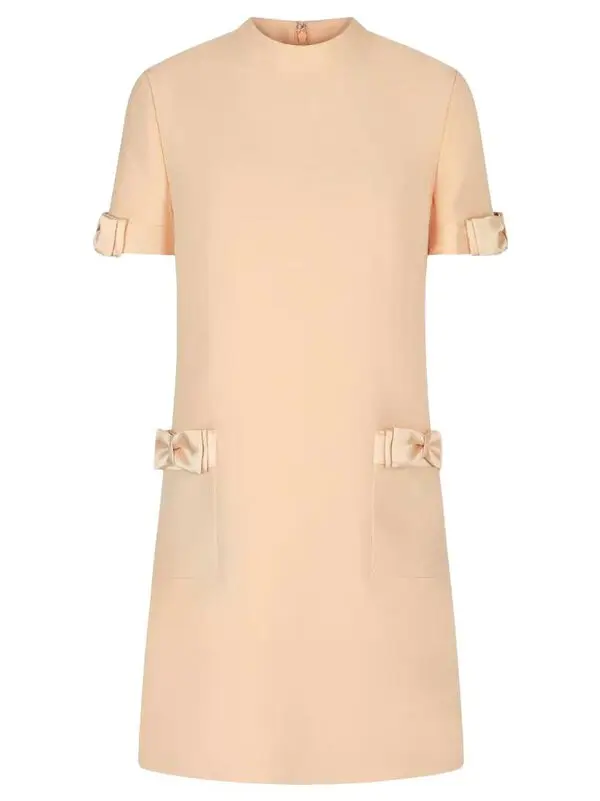 Valentino Garavani Crepe Couture Mini Dress - Neutrals