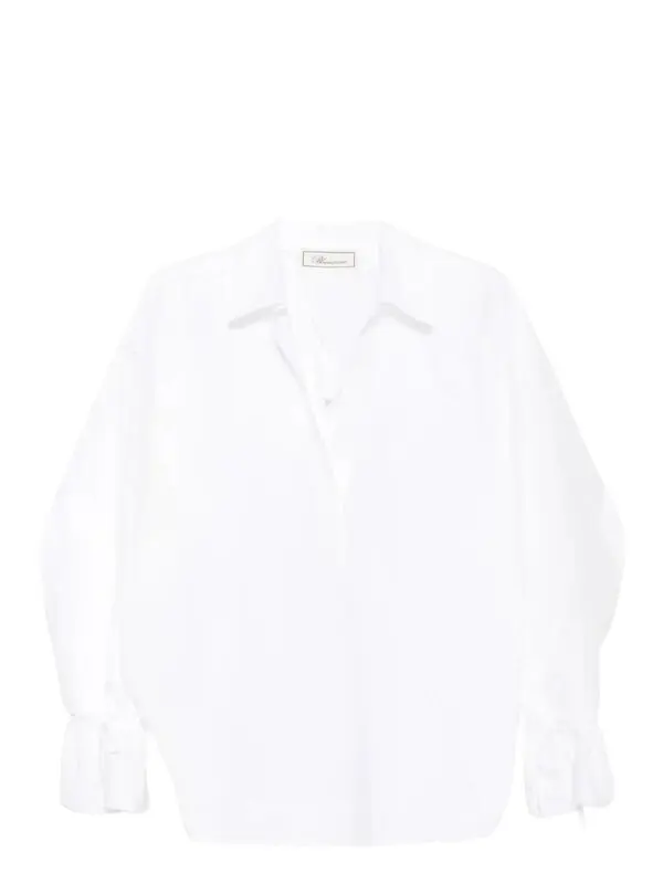 Blumarine Polo-collar Poplin Shirt - White