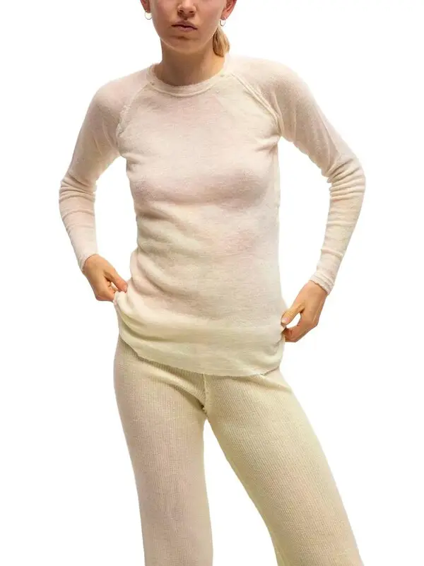GUDRUN & GUDRUN Barba Long Sleeve Top - Neutrals