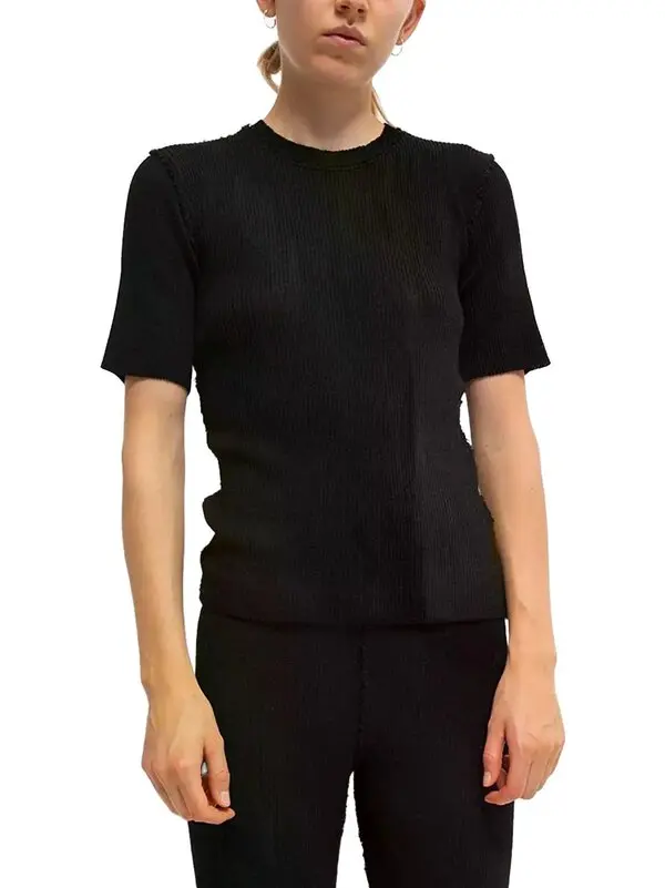 GUDRUN & GUDRUN Brita Ribbed T-shirt - Black