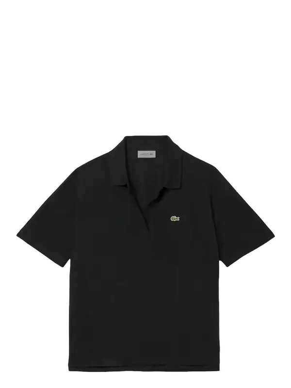 Lacoste Logo-patch Polo Top - Black