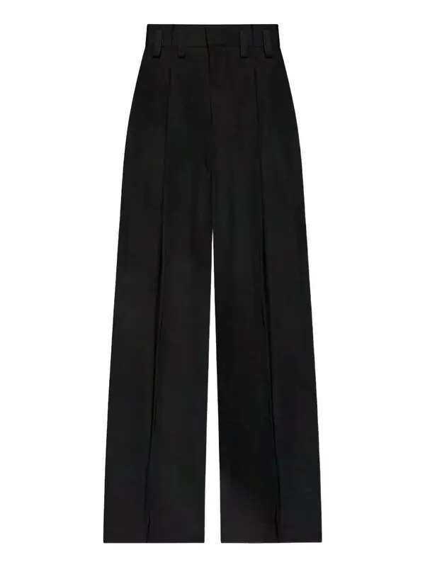 JIL SANDER Pleated Wide-leg Trousers - Black