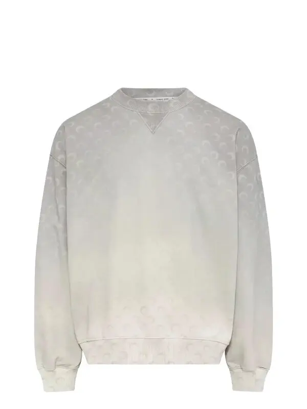 MARINE SERRE Moon Faded Fleece Oversized Sweatshirt - Grey