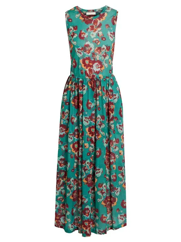 Ulla Johnson Irina Printed Lyocell-jersey Midi Dress - Teal
