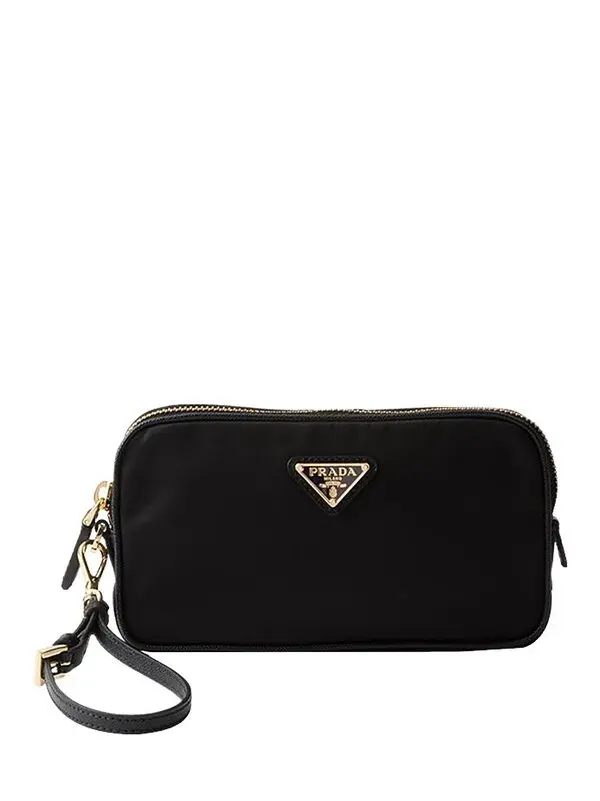 Prada Re-edition 1978 Re-nylon And Saffiano Leather Pouch - Black