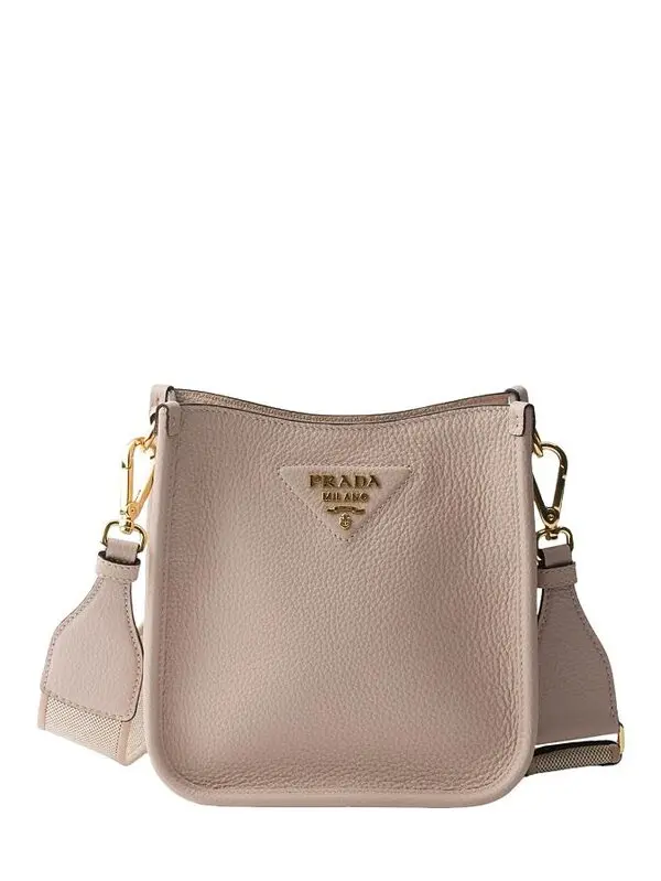 Prada Mini Leather Shoulder Bag - Powder