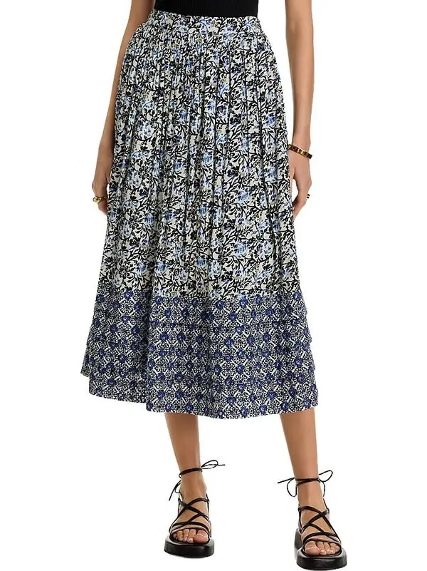 AREA STARS Vine Midi Skirt - Blue