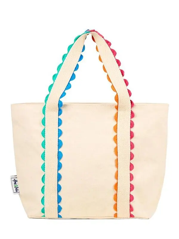 AME & LULU Nantucket Mini Tote - Natural With Multi Straps