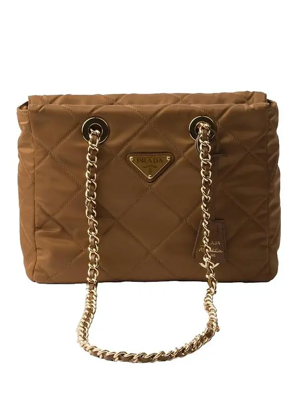 Prada Re-edition 1995 Chaine Small Re-nylon Tote Bag - Brown