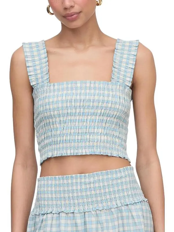 Hill House Home Azalea Nap Top - Blue/red Gingham