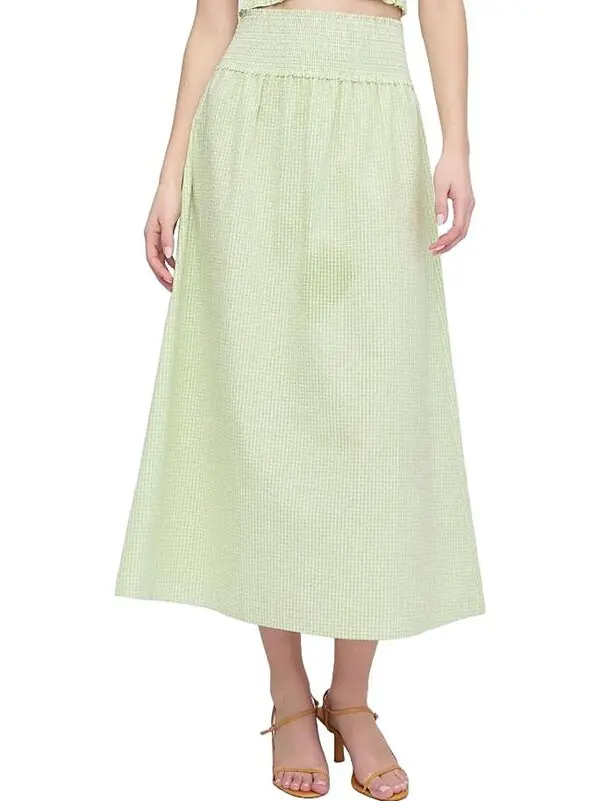 Hill House Home Delphine Nap Skirt - Lime Gingham
