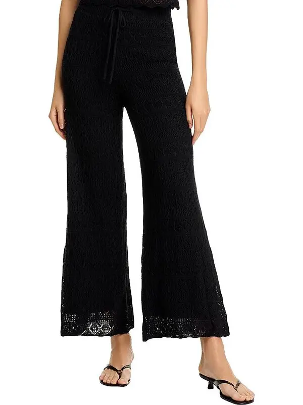 Aqua Harley Crochet Pants - Black