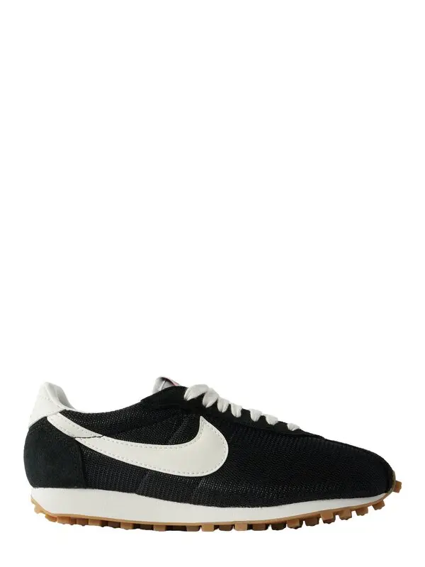 Nike Ld-1000 Suede And Leather-trimmed Mesh Sneakers - Black