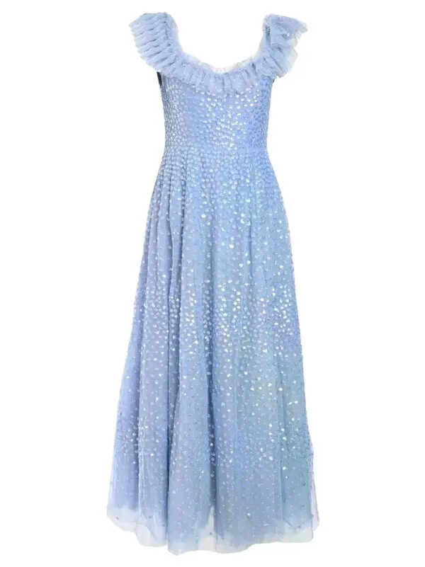 NEEDLE & THREAD Scatter Dot Midi Dress - Blue