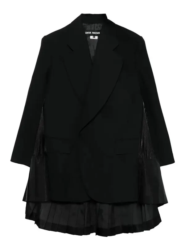 Junya Watanabe Pleat-detail Blazer - Black