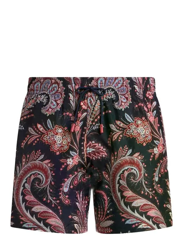 Etro Paisley-print Swim Shorts - Blue