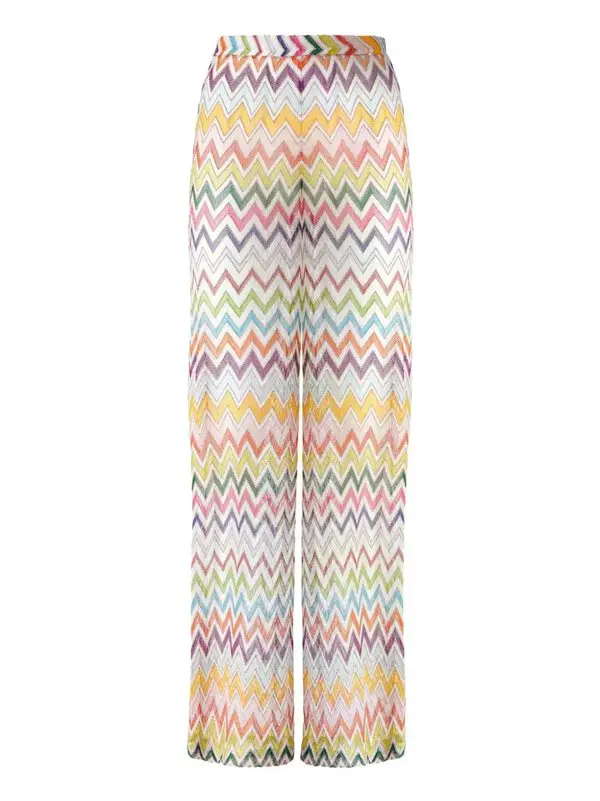 Missoni Zigzag-pattern Trousers - White