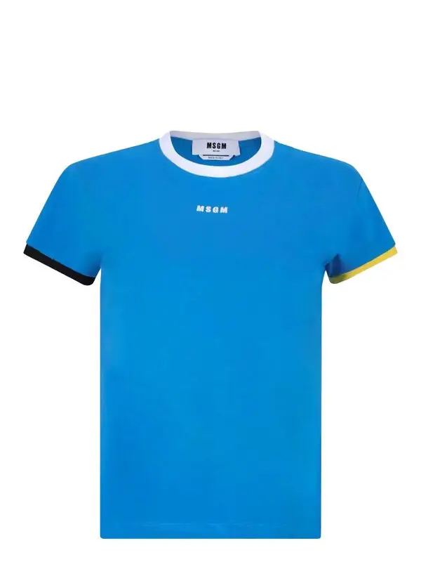 MSGM Logo-print T-shirt - Blue