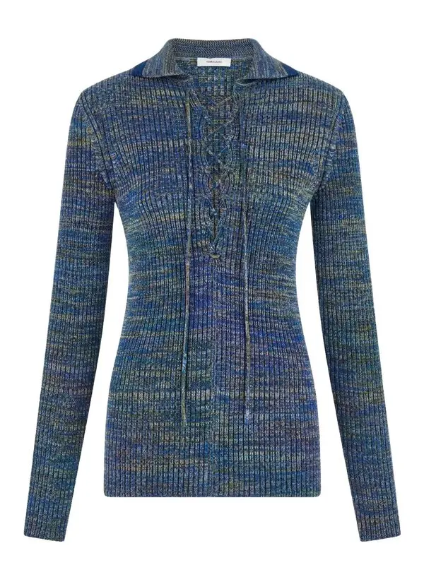 FERRAGAMO Knitted Top - Blue