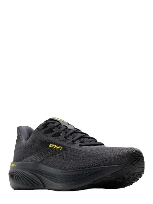Brooks Ghost 17 Running Shoe - Ebony/ Black/ Yellow
