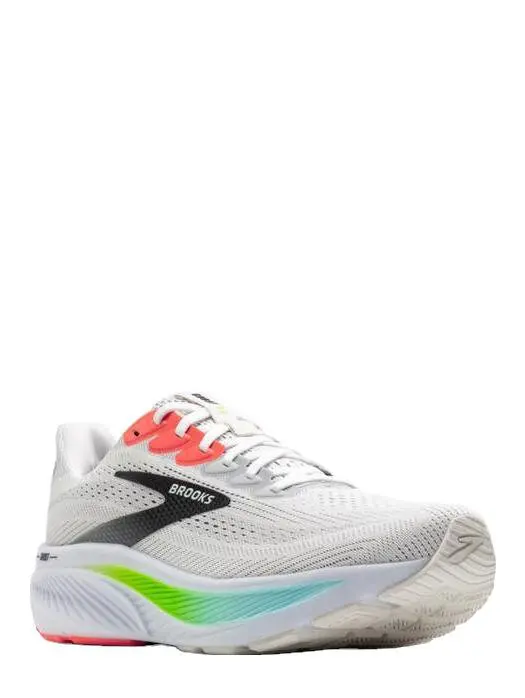 Brooks Ghost 17 Running Shoe - White /pink Clay/ Gecko