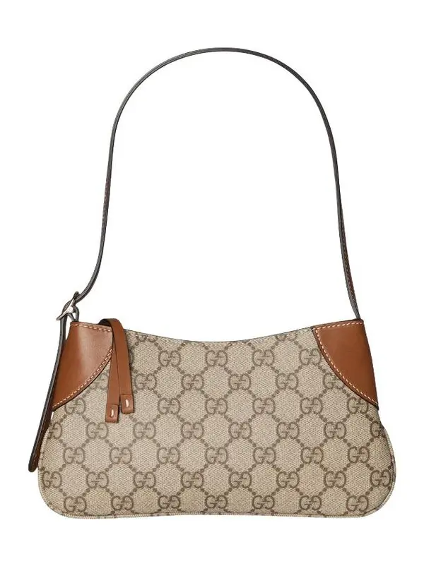 Gucci Gg Emblem Medium Bucket Bag - Beige