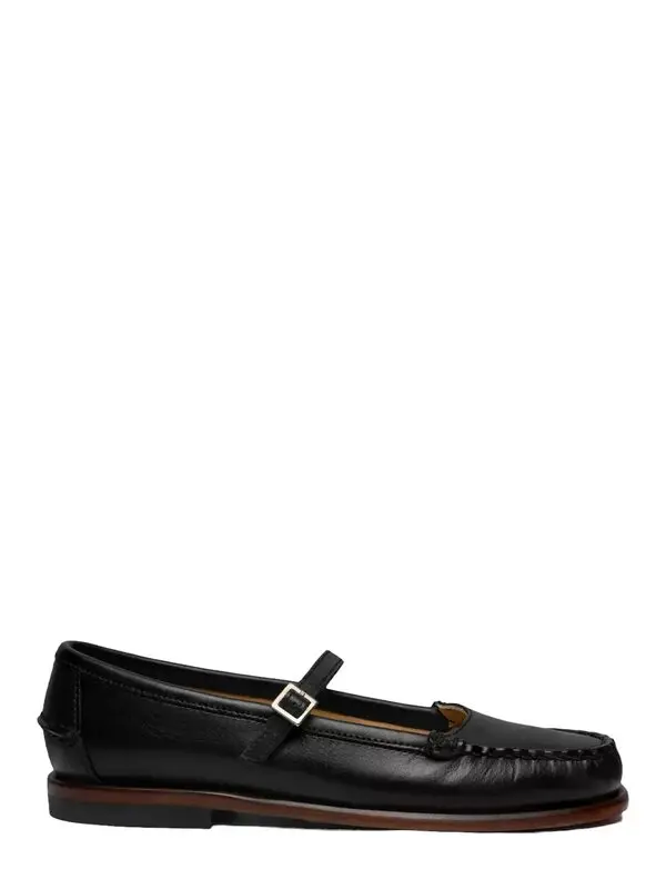 SEBAGO Leather Ballerina Shoes - Black