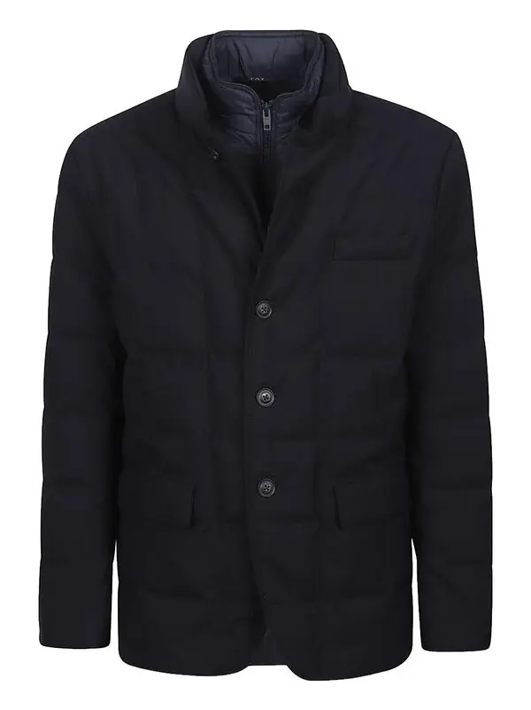 FAY Double Front Down Jacket - Blue