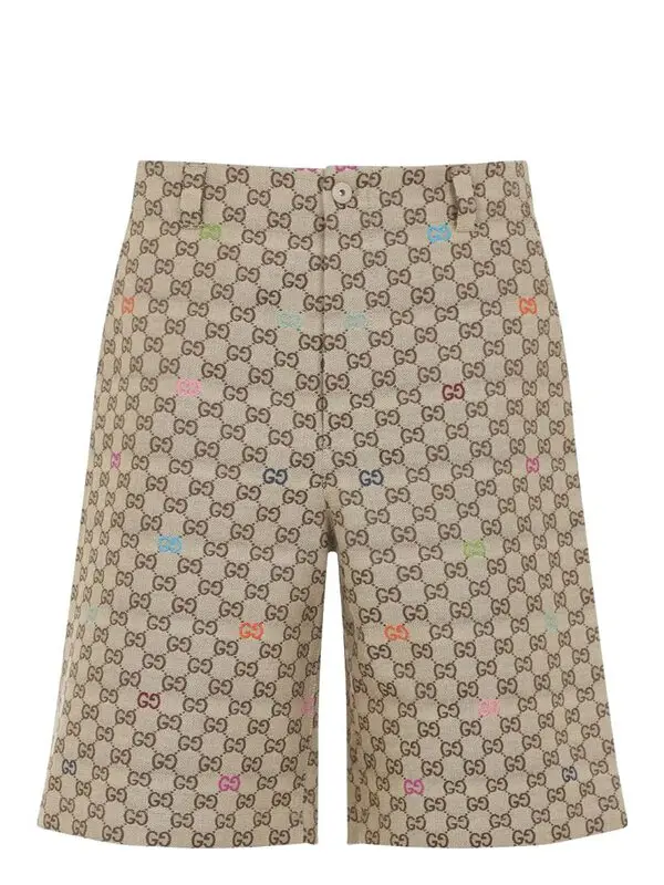 Gucci Gg Cotton Shorts - Beige