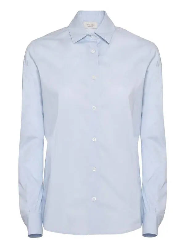 MAZZARELLI Mari B Cotton Shirt - Blue