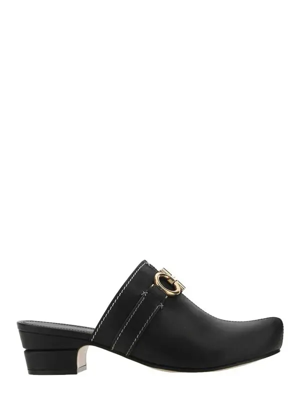 FERRAGAMO Phobos Heeled Mules - Black