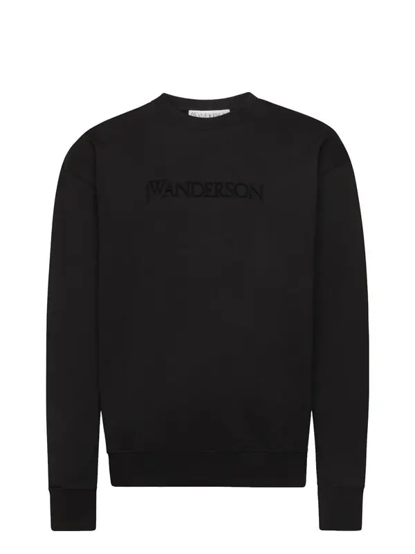 JW Anderson Logo Embroidered Sweatshirt - Black